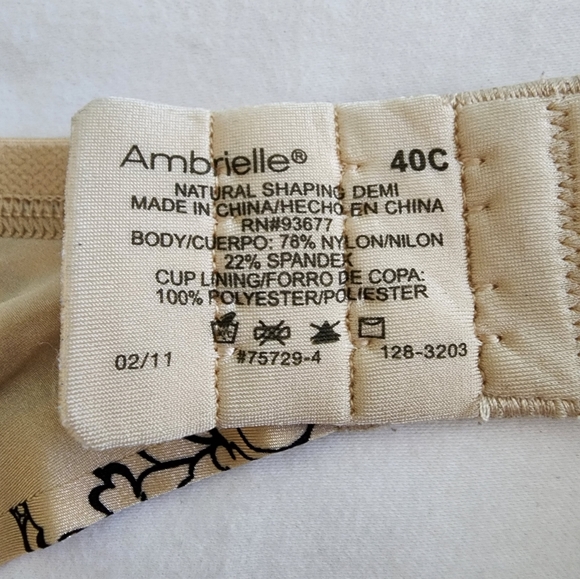 Ambrielle | Intimates & Sleepwear | Ambrielle Natural Shaping Demi Bra ...